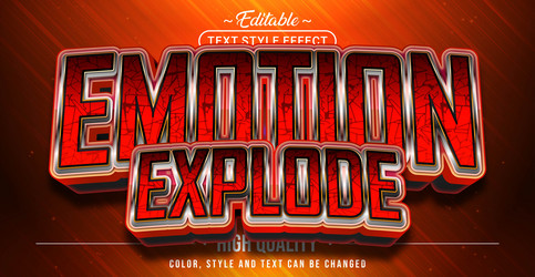 Editable text style effect - blazing text style Vector Image