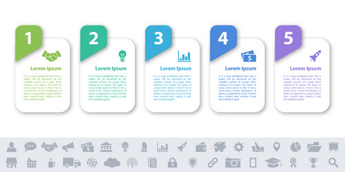 Graphic design principles circle infographic Vector Image