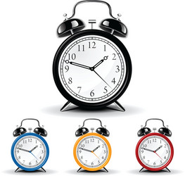 School alarm clock clipart isolated Royalty Free Vector