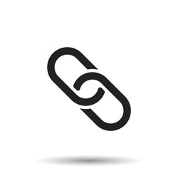 Chain icon in flat style isolated on white Vector Image