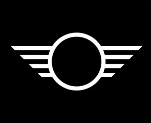 Mini brand logo symbol black design german car Vector Image