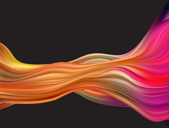 Wave color background liquid flow paint 3d Vector Image