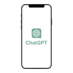 Chatgpt logo and iphone screen Royalty Free Vector Image