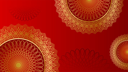 Luxury gold and red pattern decoration design Vector Image