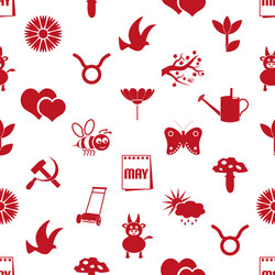 May month theme set of simple outline icons eps10 Vector Image