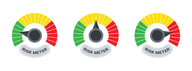 Gauges risk level gauge level indicator Royalty Free Vector