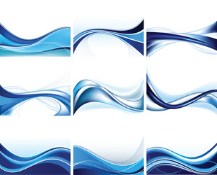 Abstract wave set Royalty Free Vector Image - VectorStock