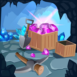 Cartoon mine entrance Royalty Free Vector Image