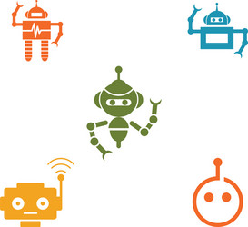 Funny robot Royalty Free Vector Image - VectorStock