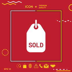 Sold tag symbol Royalty Free Vector Image - VectorStock