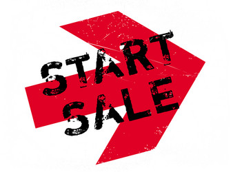 Start sale rubber stamp Royalty Free Vector Image