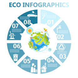 Ecology world with april 22 earth day text Vector Image