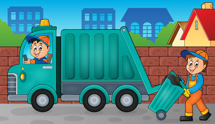 Garbage collector theme image 1 Royalty Free Vector Image