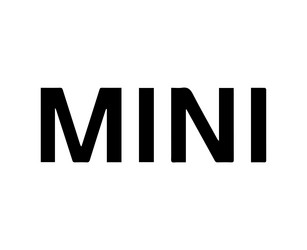 Mini brand logo symbol black design german car Vector Image