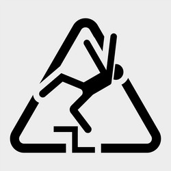 Beware drop symbol sign isolate on white Vector Image