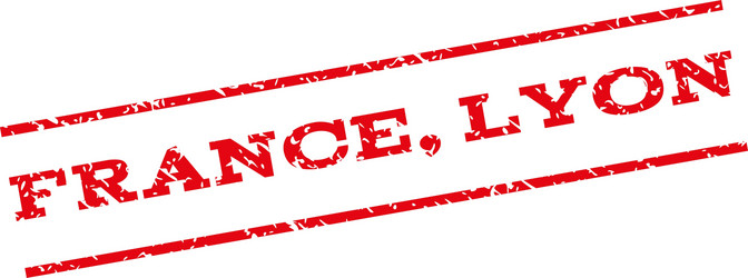 France lyon watermark stamp Royalty Free Vector Image