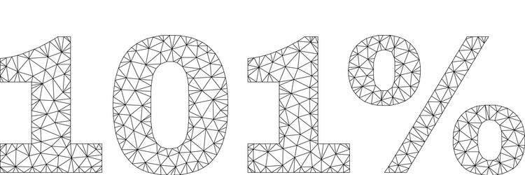 Polygonal carcass 101 text caption Royalty Free Vector Image