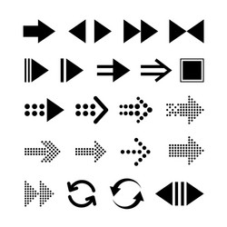 Arrows set icons arrow icon arrow collection Vector Image