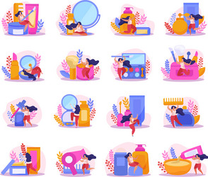 Beauty salon icon set Royalty Free Vector Image