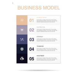 Business model distribution strategy teamwork Vector Image