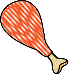 Chicken leg food Royalty Free Vector Image - VectorStock