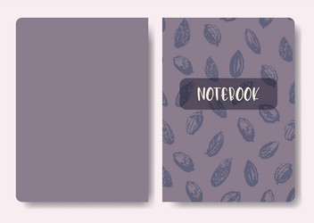 Minimalist flourish template for notebook cover Vector Image