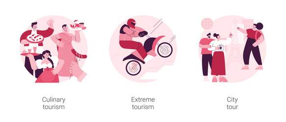 Authentic travel experience abstract concept Vector Image