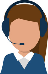 Call center agent operator avatar Royalty Free Vector Image