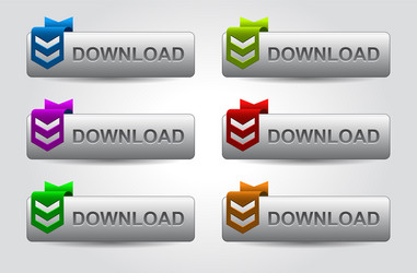 Download buttons set Royalty Free Vector Image