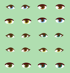 Human eye set Royalty Free Vector Image - VectorStock