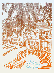 Goa Landscape Drawing Vector Images (68)