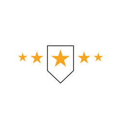 Premium quality five stars 5 star logo design Vector Image