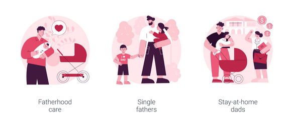 Fatherhood abstract concept Royalty Free Vector Image