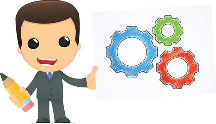 Funny cartoon boss Royalty Free Vector Image - VectorStock