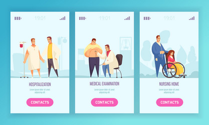 Pediatrics vertical banners set Royalty Free Vector Image