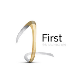 Number one first logo Royalty Free Vector Image