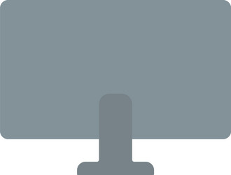 Rear view of computer display Royalty Free Vector Image