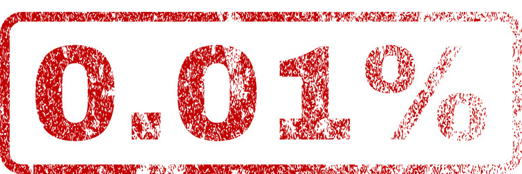 001 percent text rubber stamp Royalty Free Vector Image