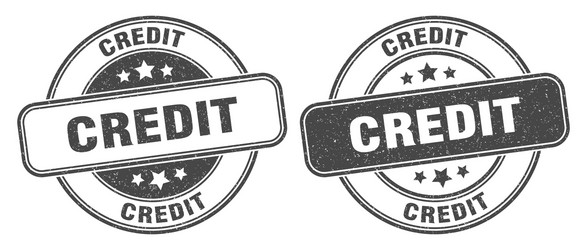 Credit stamp Royalty Free Vector Image - VectorStock