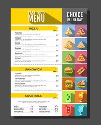 Menu elite restaurant chef cook serving food 3d Vector Image