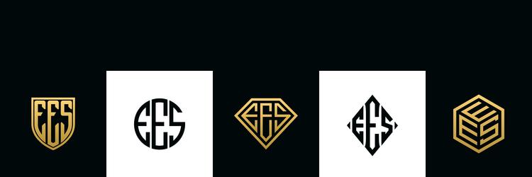 Initial letters evo logo designs bundle Royalty Free Vector