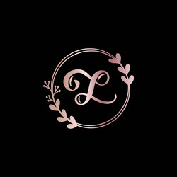 Letter L Flowers Drawing Vector Images (75)