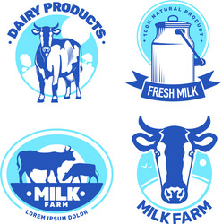 Fresh milk from farm to table Royalty Free Vector Image