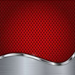 Gray and red metallic background metal grate Vector Image