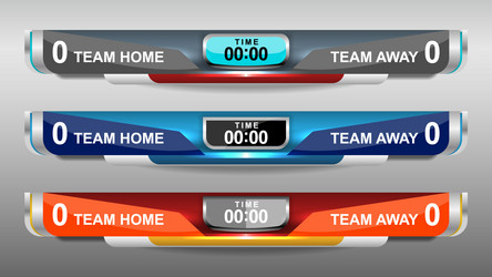 Scoreboard design elements Royalty Free Vector Image