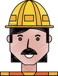 Worker profile cartoon Royalty Free Vector Image