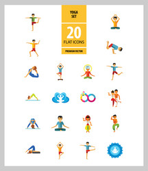 Yoga icon set Royalty Free Vector Image - VectorStock
