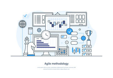 Agile project management development methodology Vector Image