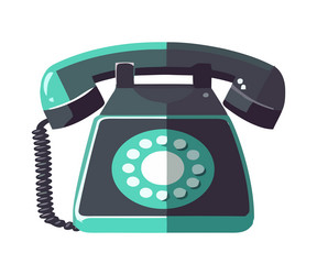 Antique rotary phone symbol of nostalgia Vector Image