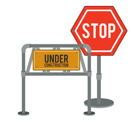 Empty construction sign Royalty Free Vector Image